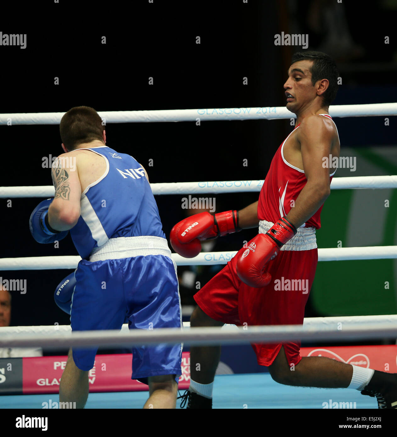 Scotstoun, Glasgow Scotland 1 Aug 2014. Day 9 Boxing semi-finals ...