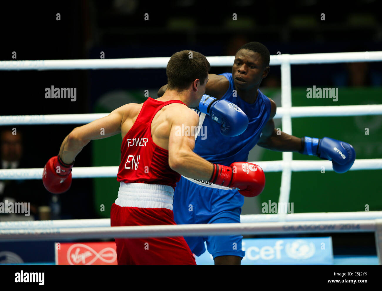 SECC Glasgow Scotland 1 Aug 2014. Day 9 Boxing semi-finals. Antony ...