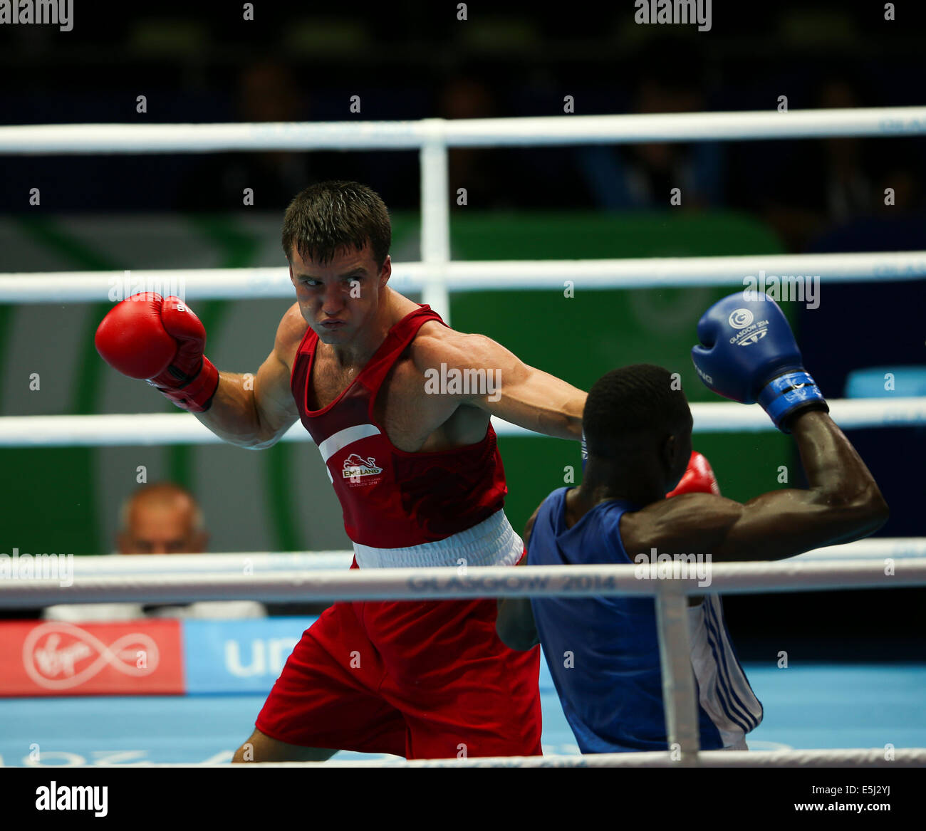 SECC Glasgow Scotland 1 Aug 2014. Day 9 Boxing semi-finals. Antony ...