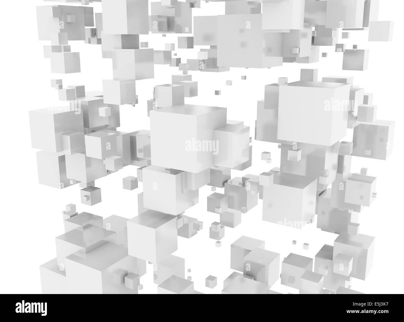 Digital white metallic cubes isolated on white background Stock Photo ...