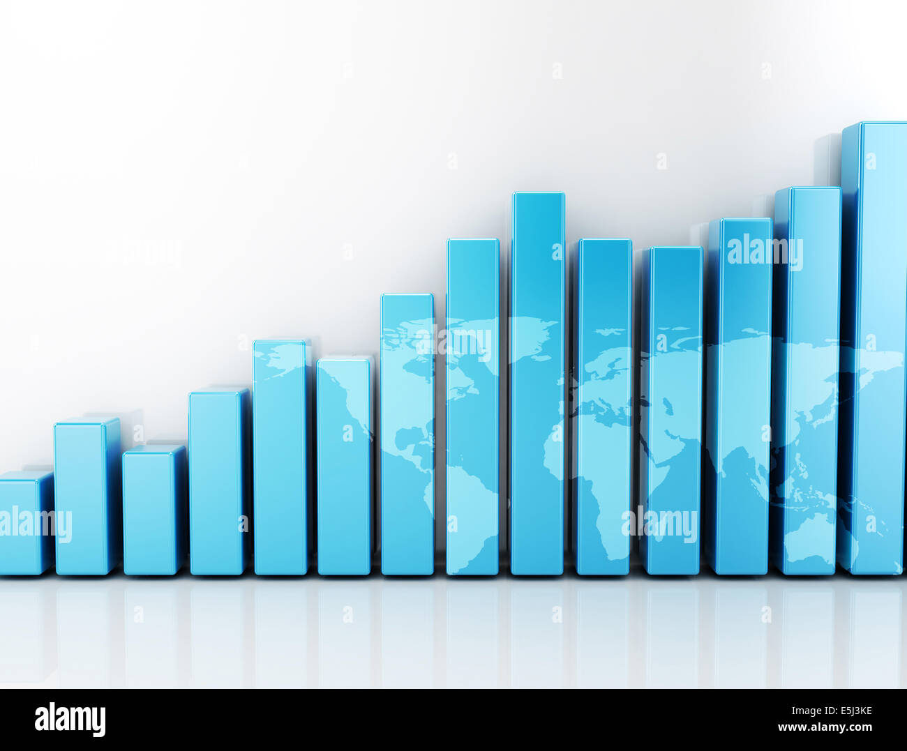 Large resolution financial graph with world map Stock Photo - Alamy