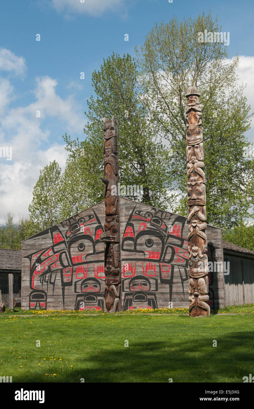 Elk203-4081v Canada, British Columbia, Hazelton, 'Ksan Historical ...