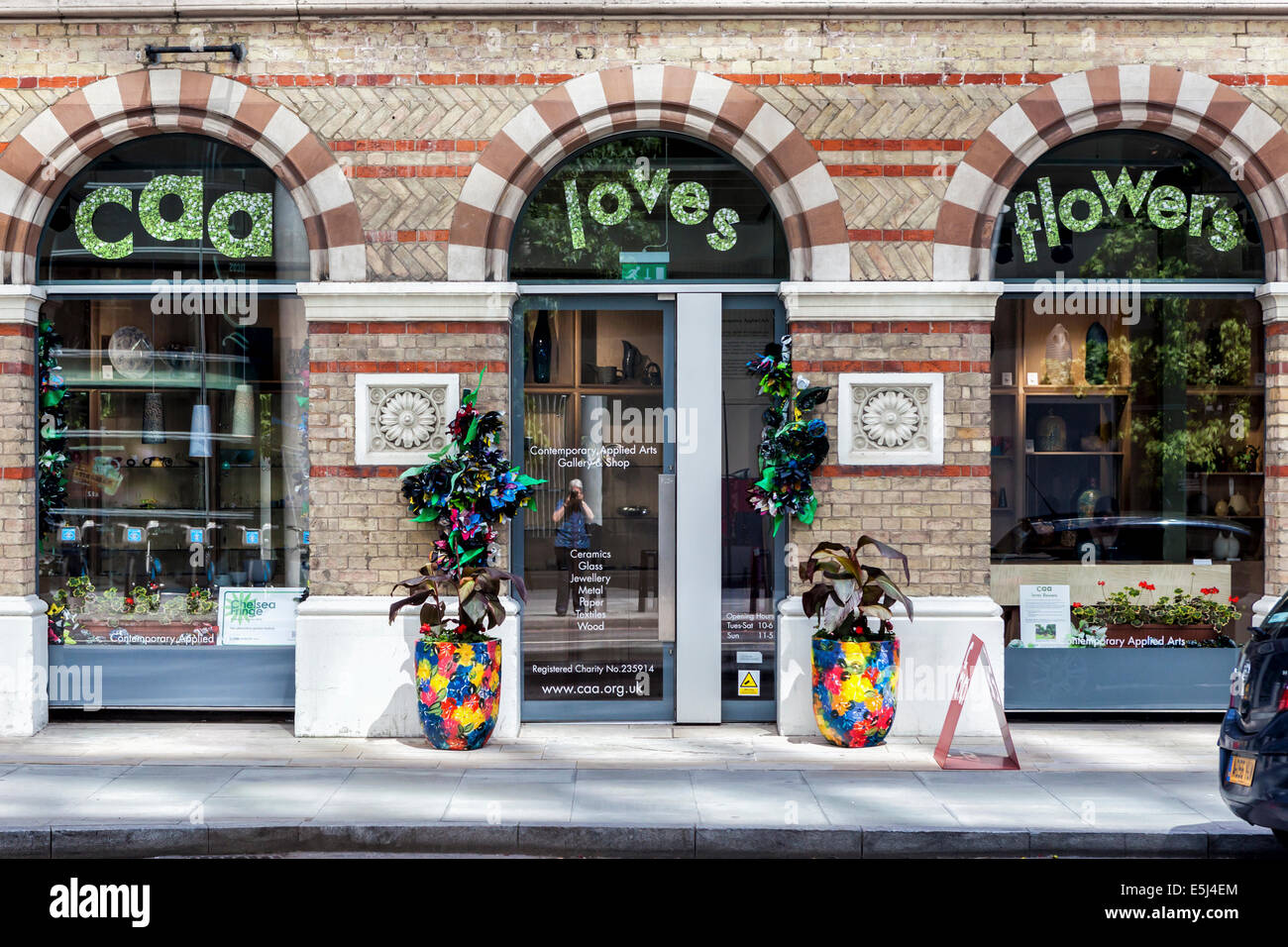 Contemporary Applied Arts Gallery - exterior view with arched windows ...