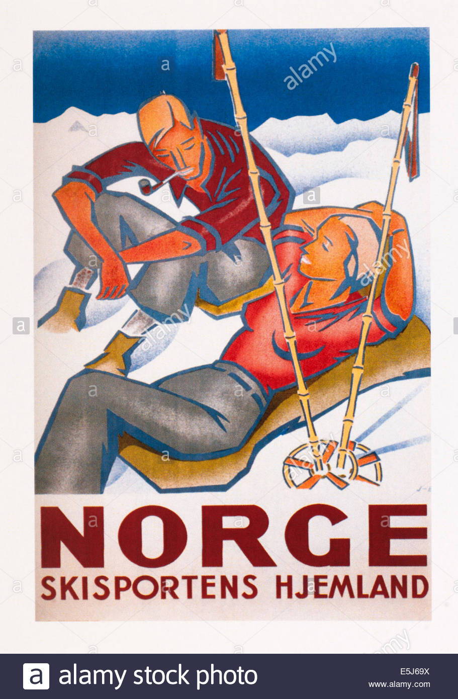 Vintage Norway Poster High Resolution Stock Photography and Images - Alamy