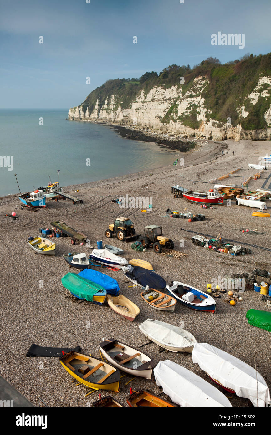 UK England, Devon, Beer, fishing boats on the beach Stock Photo - Alamy