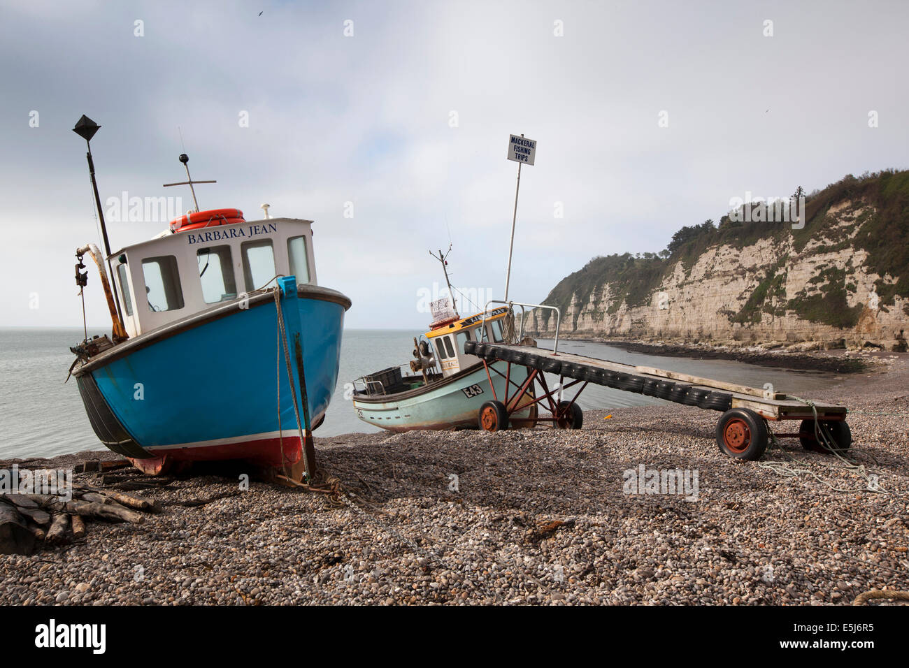 UK England, Devon, Beer, fishing boats Barbara Jean and Lillie May on ...