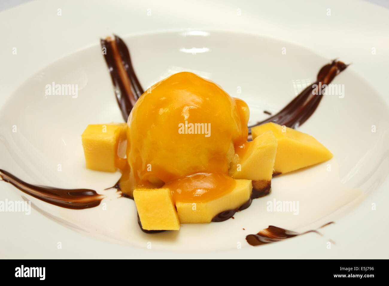 A ice cream mango background Stock Photo - Alamy