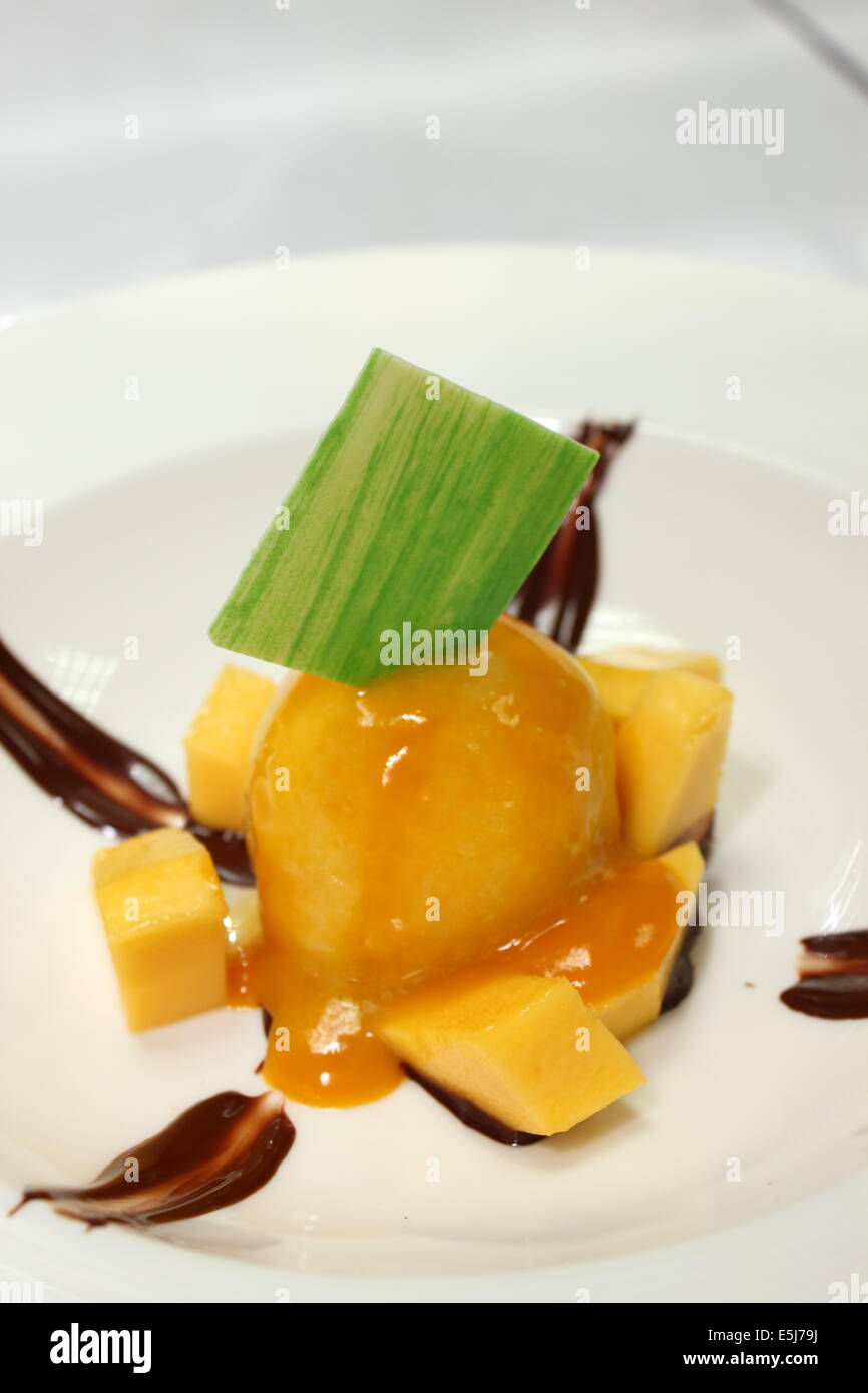 A ice cream mango background Stock Photo - Alamy