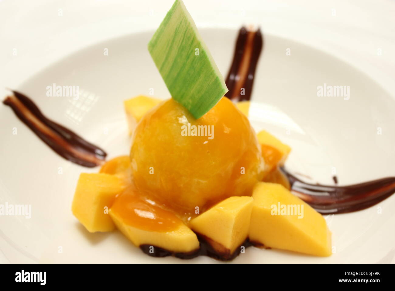 A ice cream mango background Stock Photo - Alamy