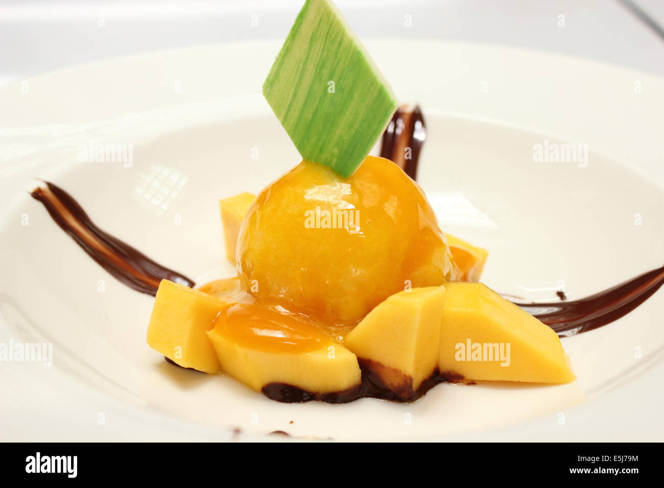 A mango ice cream background Stock Photo - Alamy
