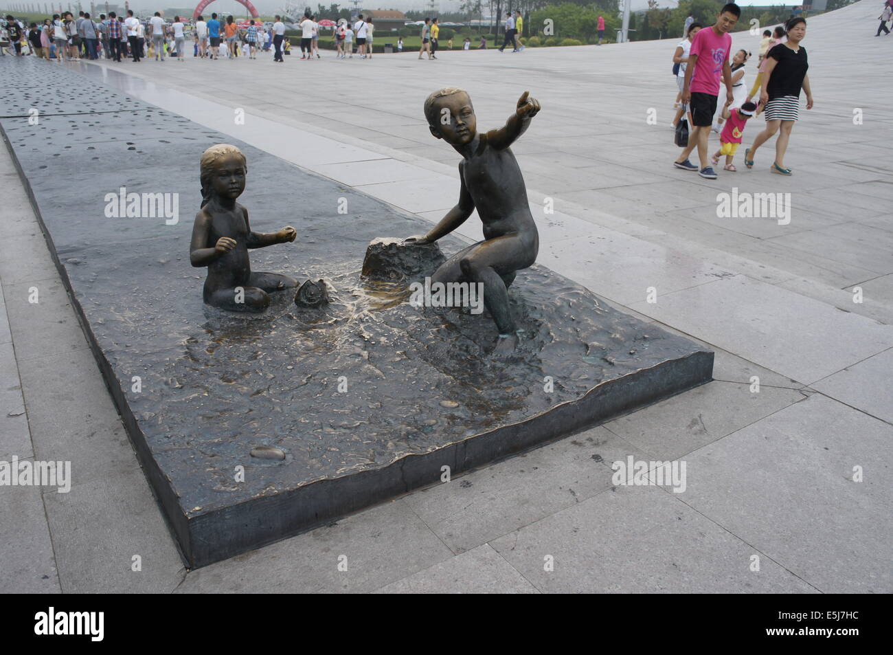 Dalian's founding centenary sculpture Stock Photo - Alamy