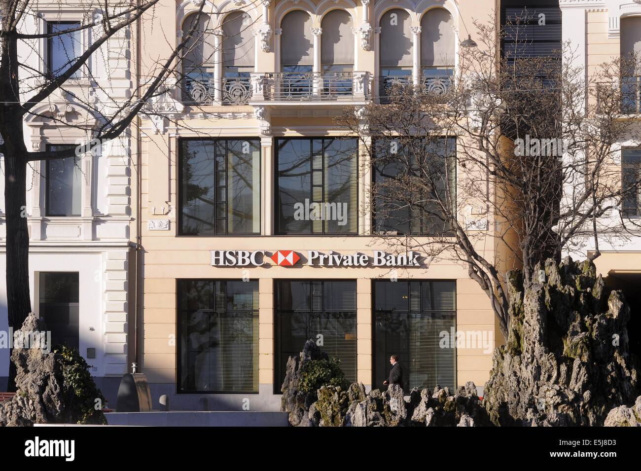 banks in Lugano, Switzerland, HSBC Bank headquarters Stock Photo - Alamy