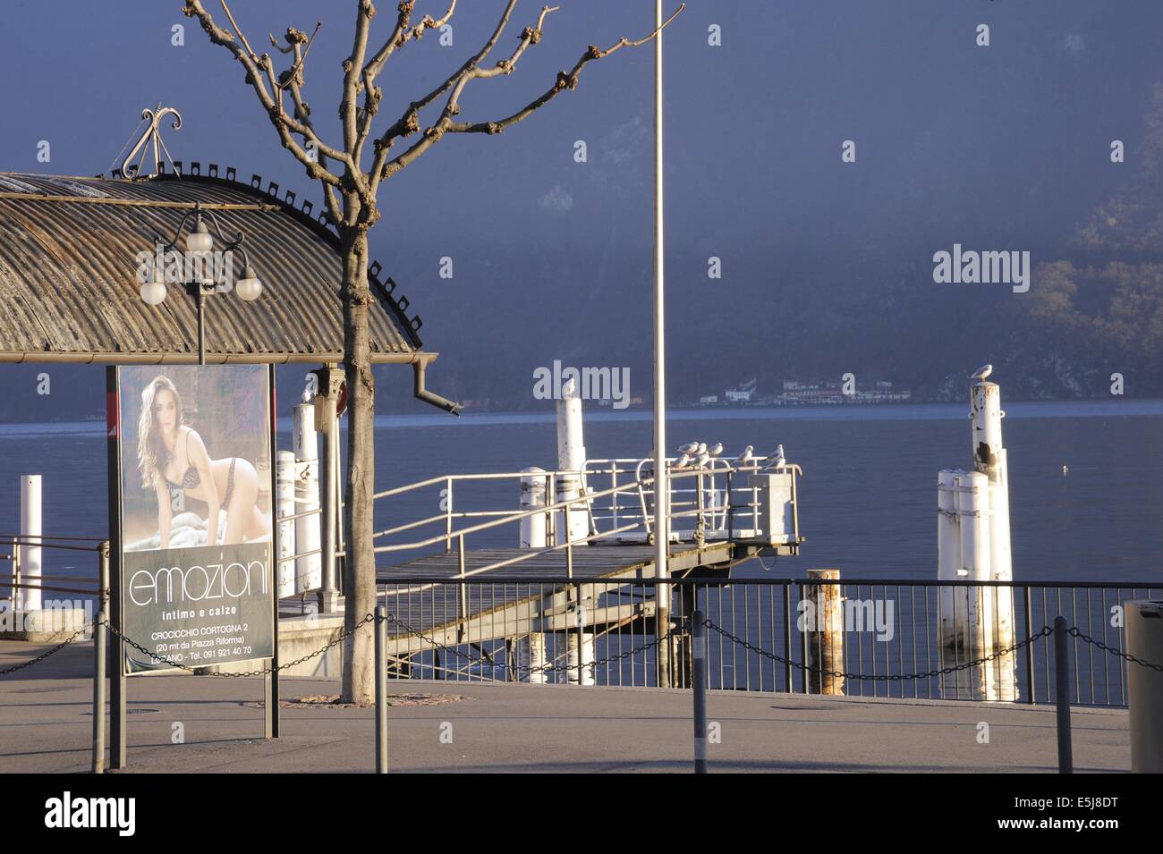 Lugano, Switzerland, landing place for tourist boats Stock Photo - Alamy