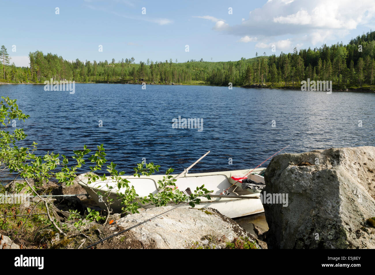 A stop on a little island with the boat Stock Photo - Alamy