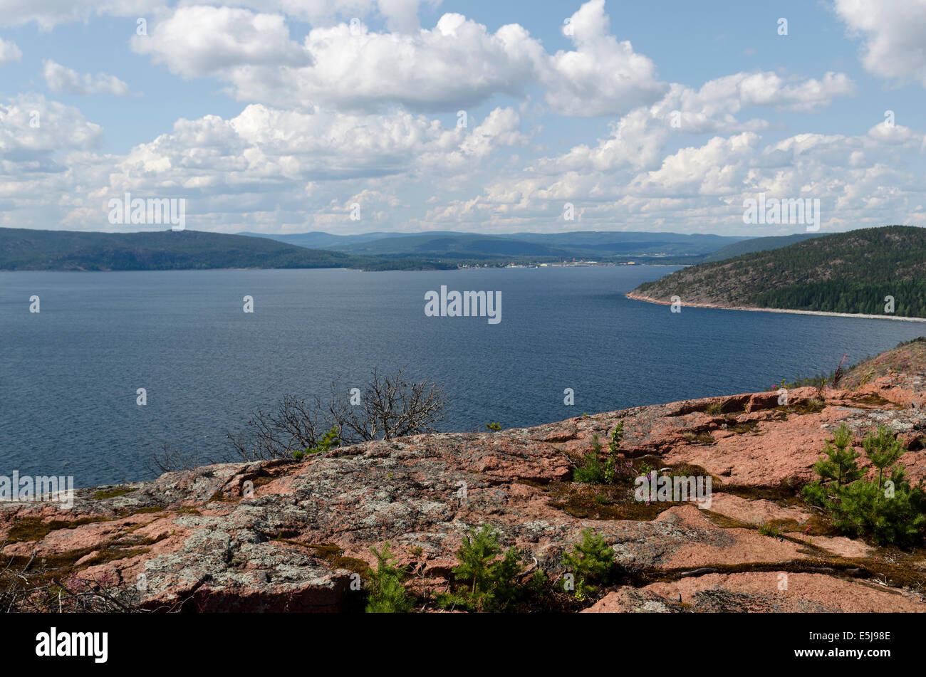 View from a mountain in the "High Coast Stock Photo - Alamy