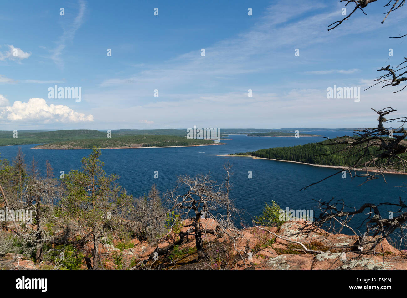 View from a mountain in the "High Coast Stock Photo - Alamy