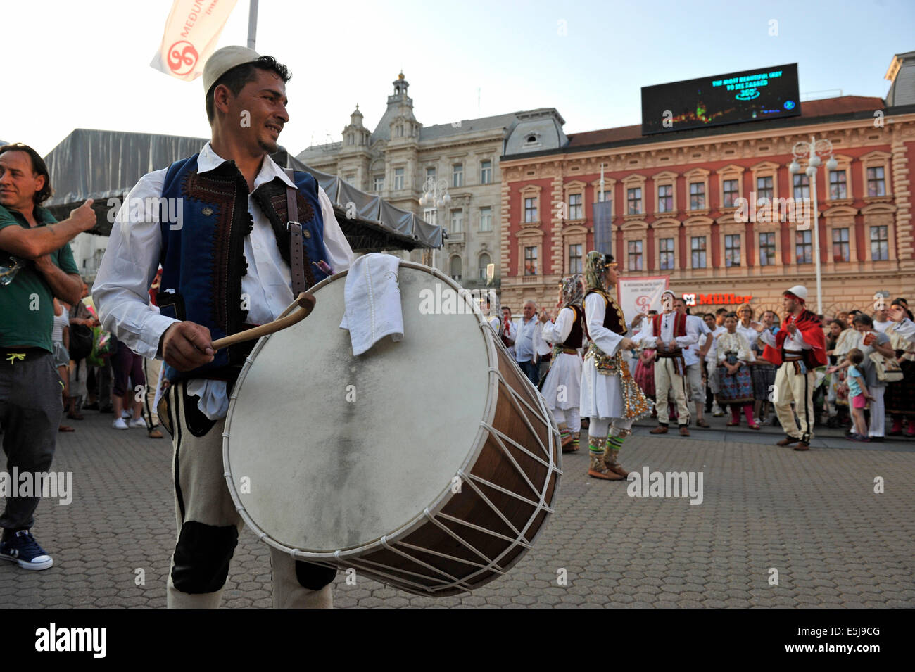 Members of folk group Albanian Culture Society from Cegrane, Macedonia ...