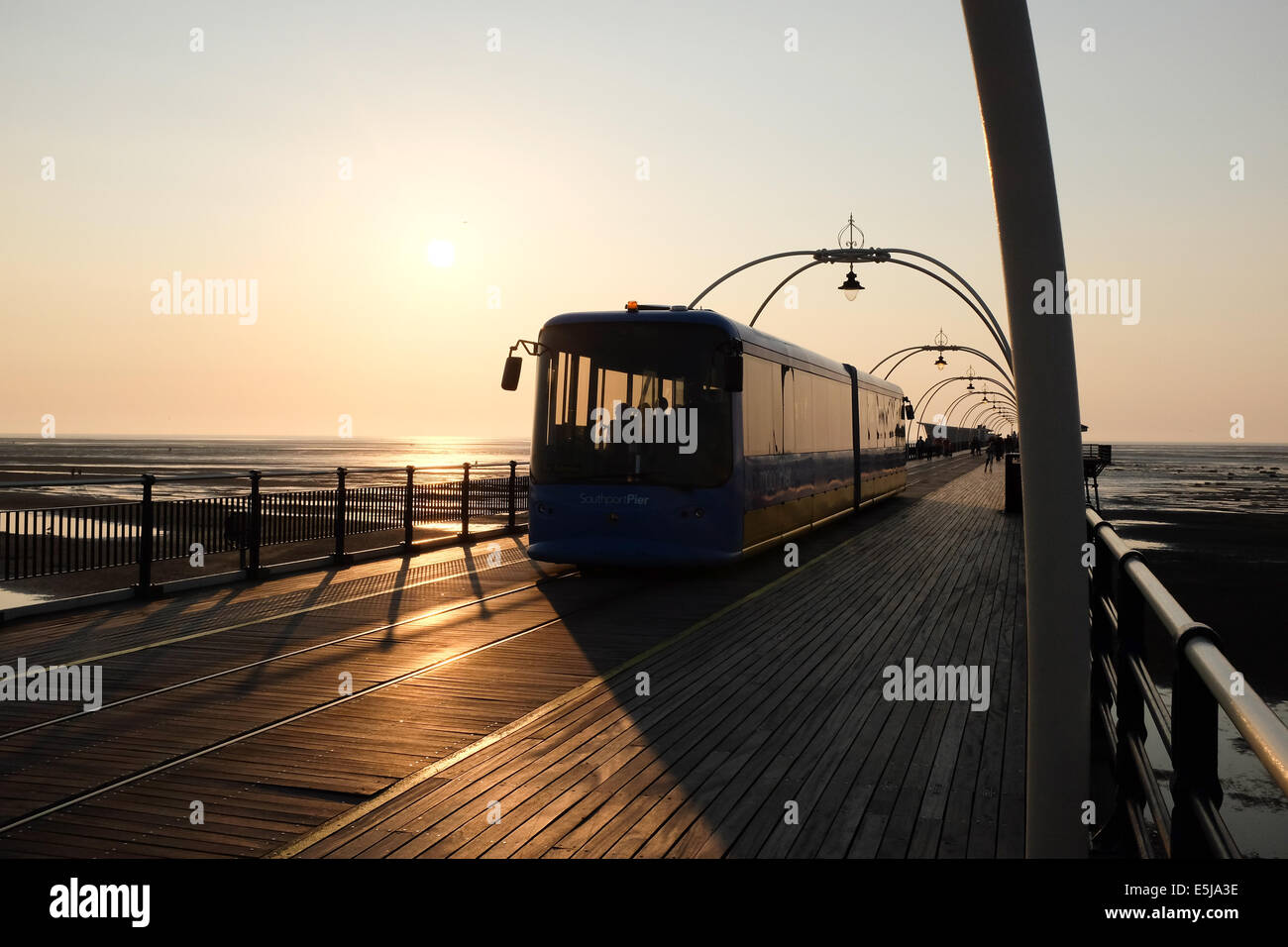Southport pier tram hi-res stock photography and images - Alamy