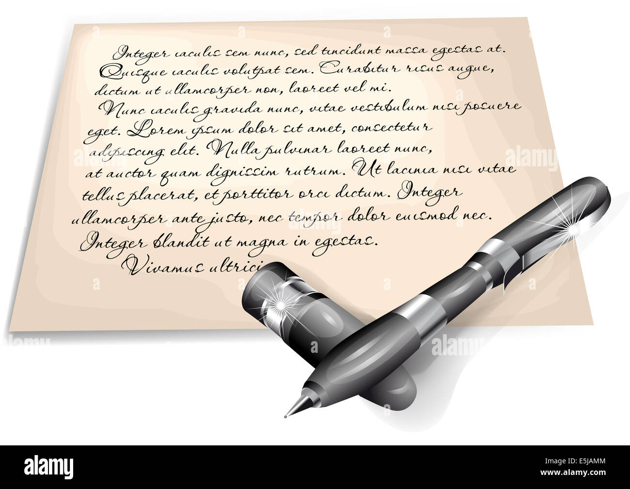 Handwriting letter Cut Out Stock Images & Pictures - Alamy