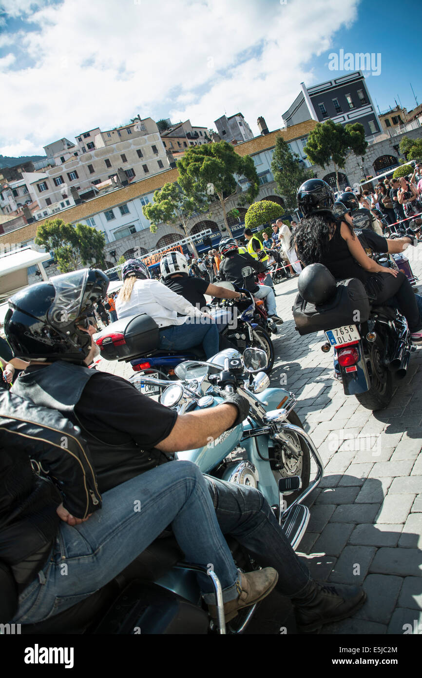Gibraltar. 2nd Aug, 2014. Casemates Square filled with bikes by noon as ...