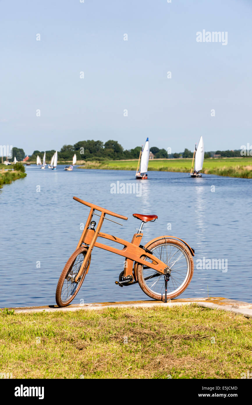 Netherlands, Woudsend, Bough Bike. The Dutch Design wooden bike is a ...