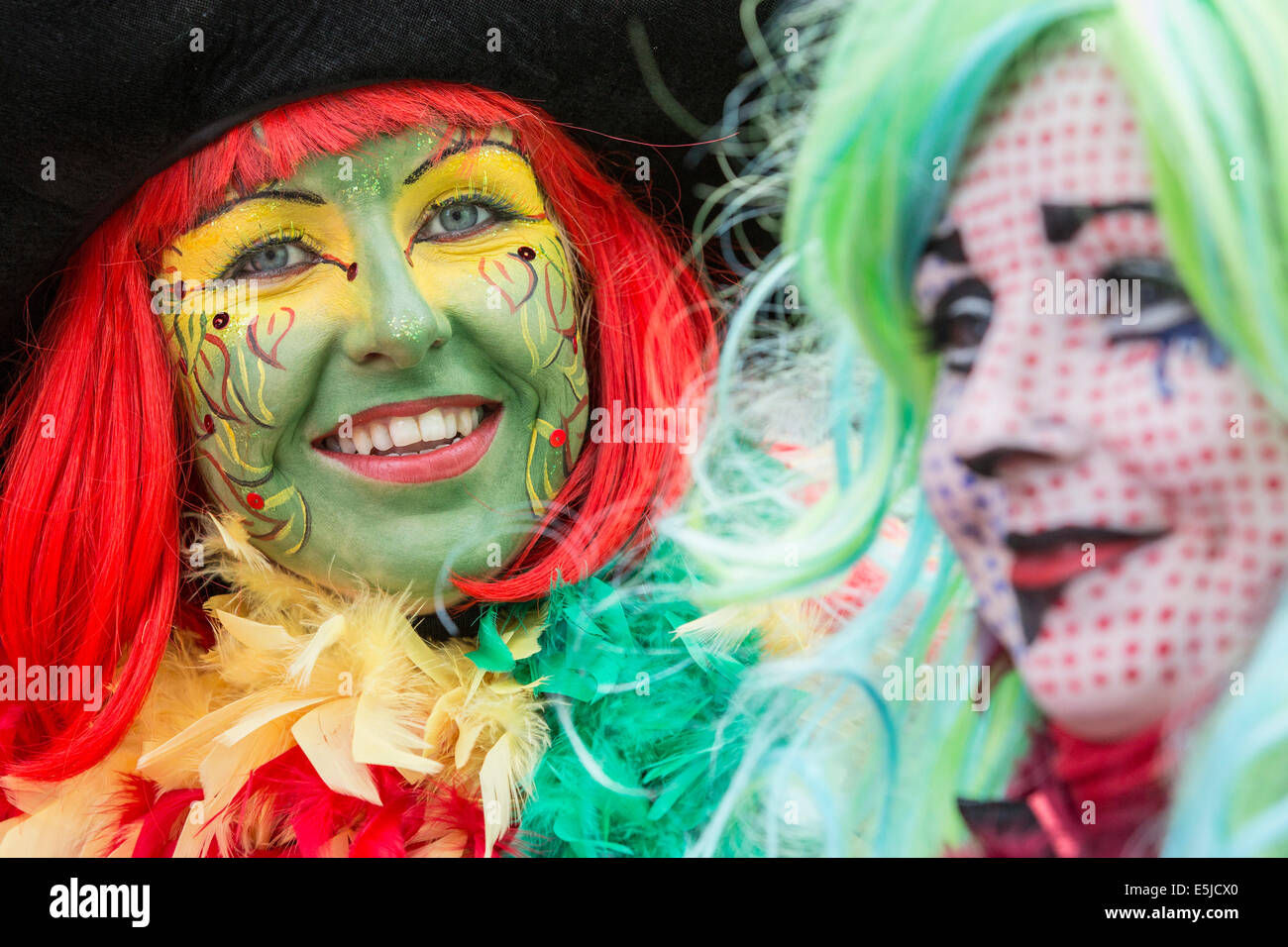 Netherlands, Maastricht, Carnival festival. Nicely made-up woman ...