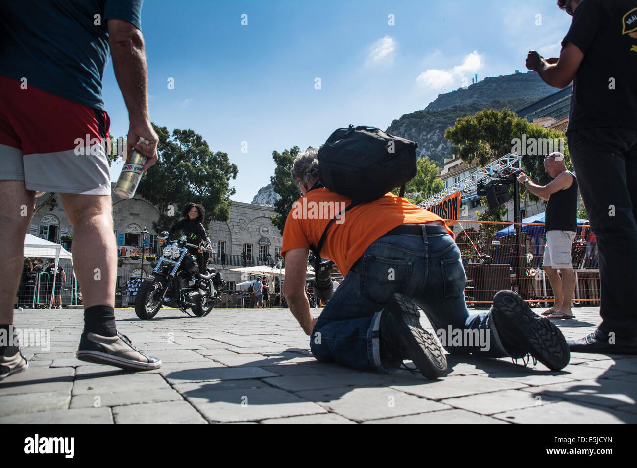 Gibraltar. 2nd Aug, 2014. One of the star attractions was a young model ...