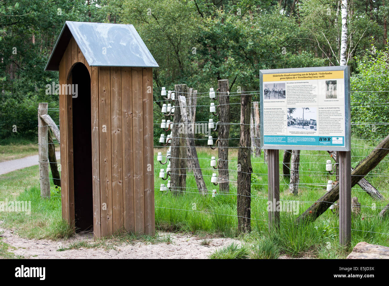 Wire of Death / Dodendraad, electric fence to control the Stock Photo ...