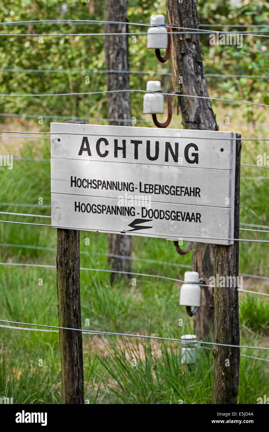 Wire of Death / Dodendraad, electric fence to control the Dutch-Belgian ...