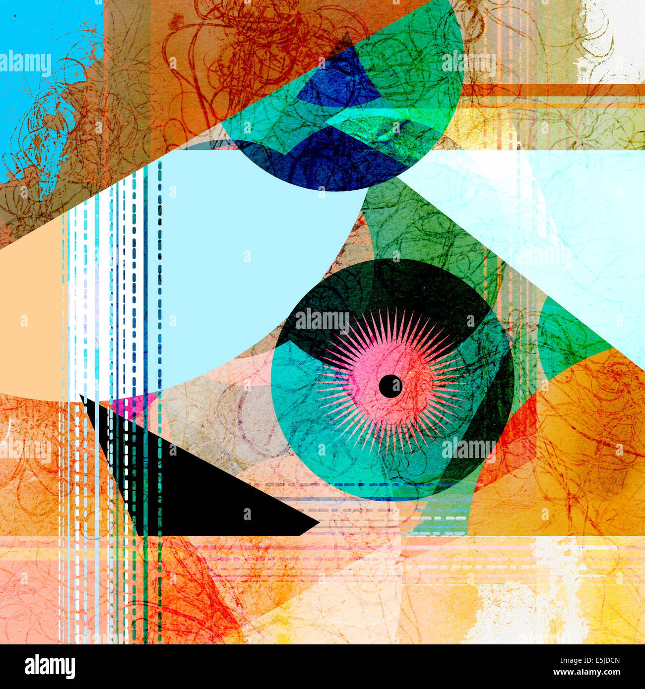 bright geometric abstract background with different elements Stock ...