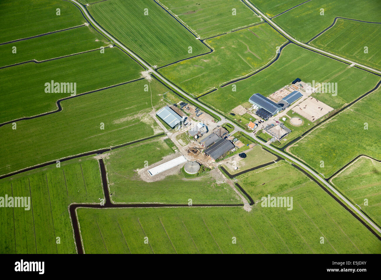 Netherlands, Burgervlotbrug, Farm, Aerial Stock Photo - Alamy