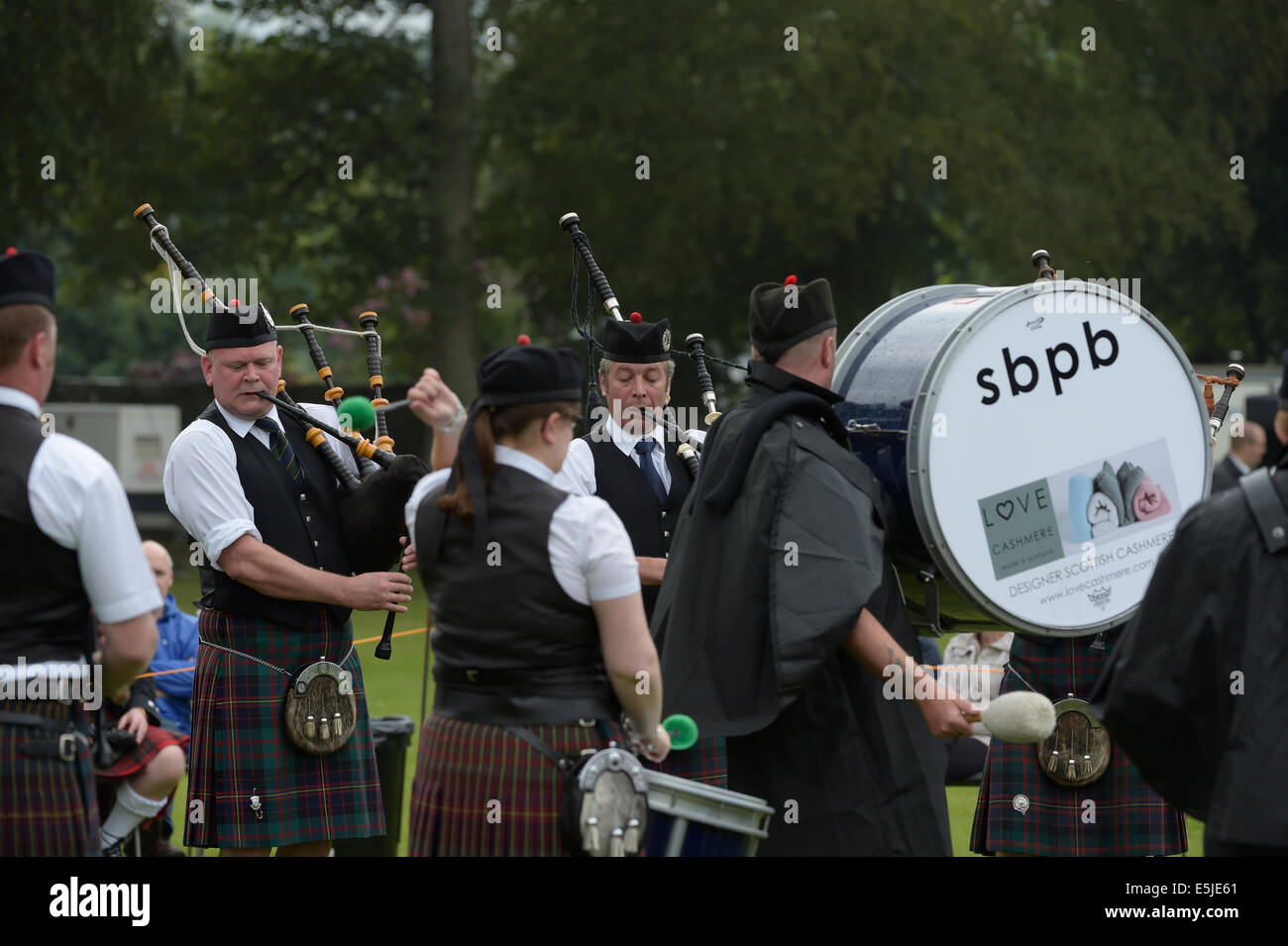 Melrose, UK. 02 Aug 2014. Melrose Pipe Band C/Ships Scottish Borders ...