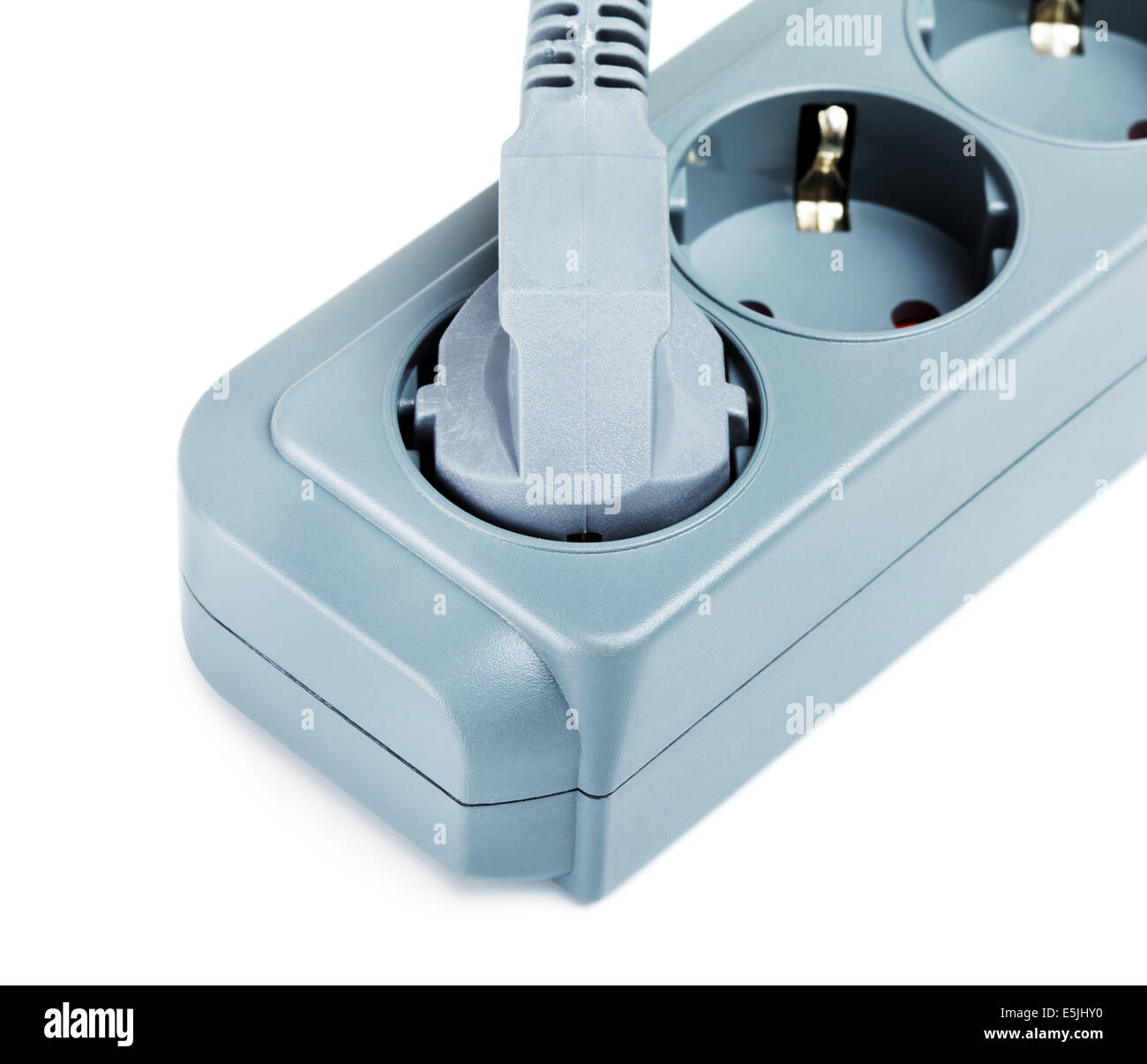 gray surge protector, isolated on white background Stock Photo - Alamy