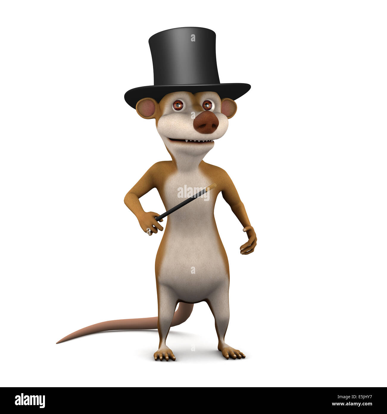 3d render of a cartoon weasel magician Stock Photo - Alamy