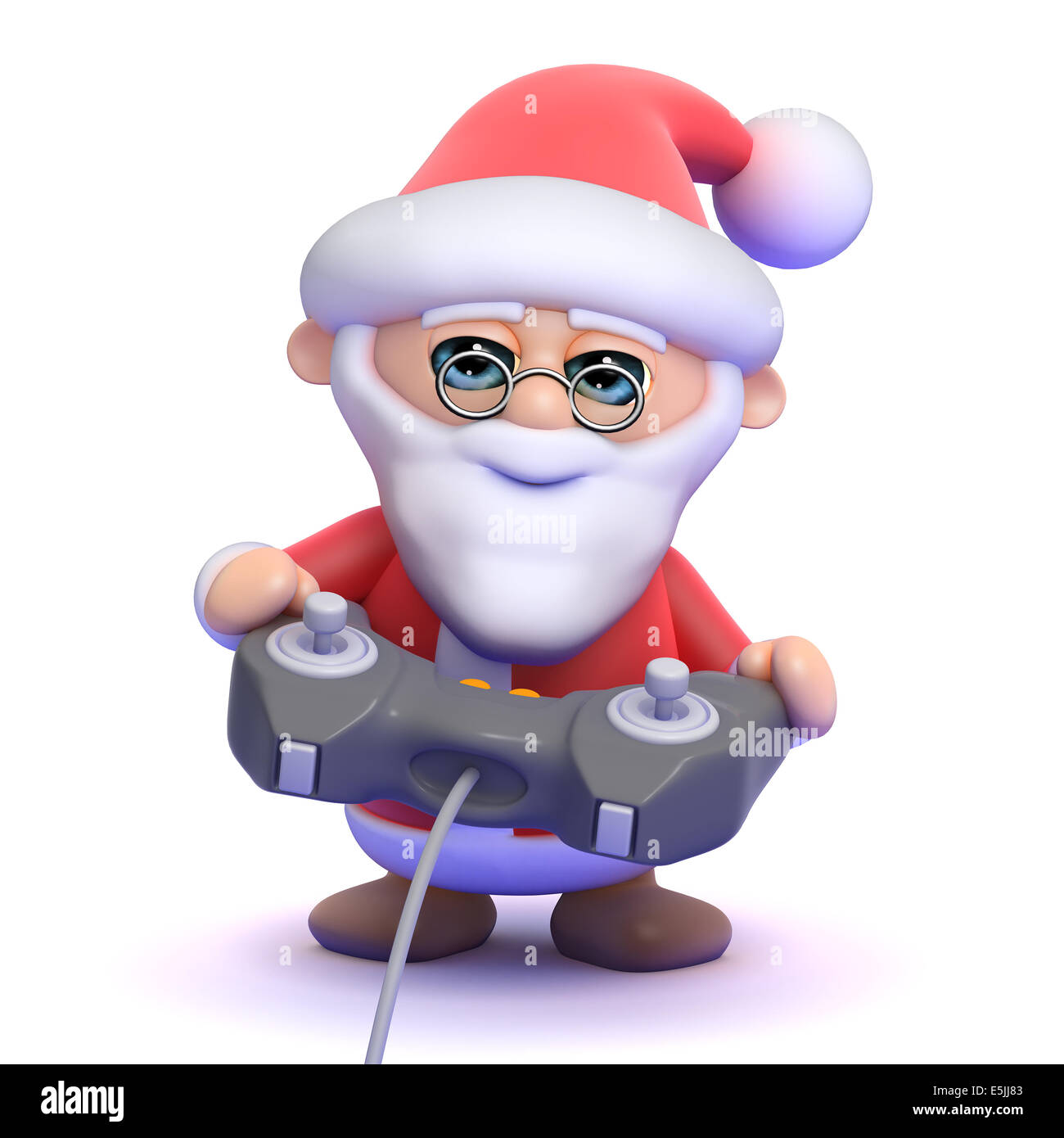 3d render of Santa Claus playing a video game Stock Photo - Alamy
