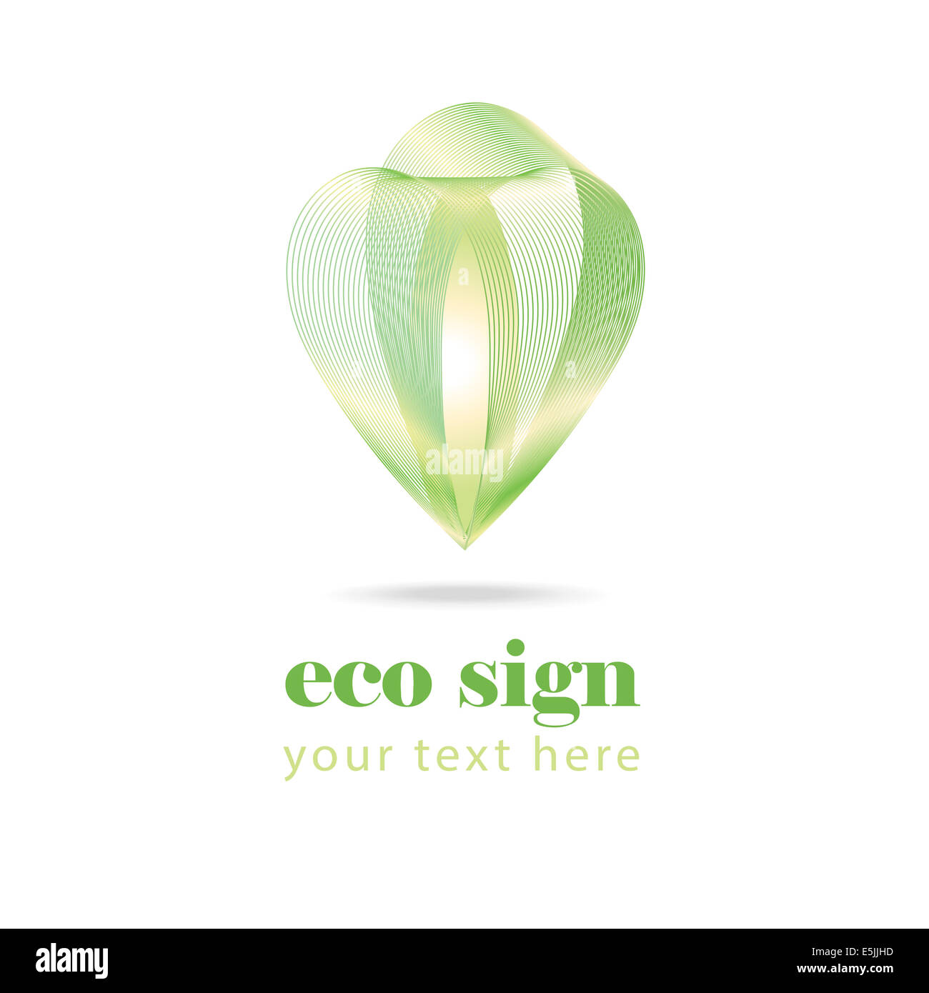 abstract green eco sign on white background Stock Photo - Alamy