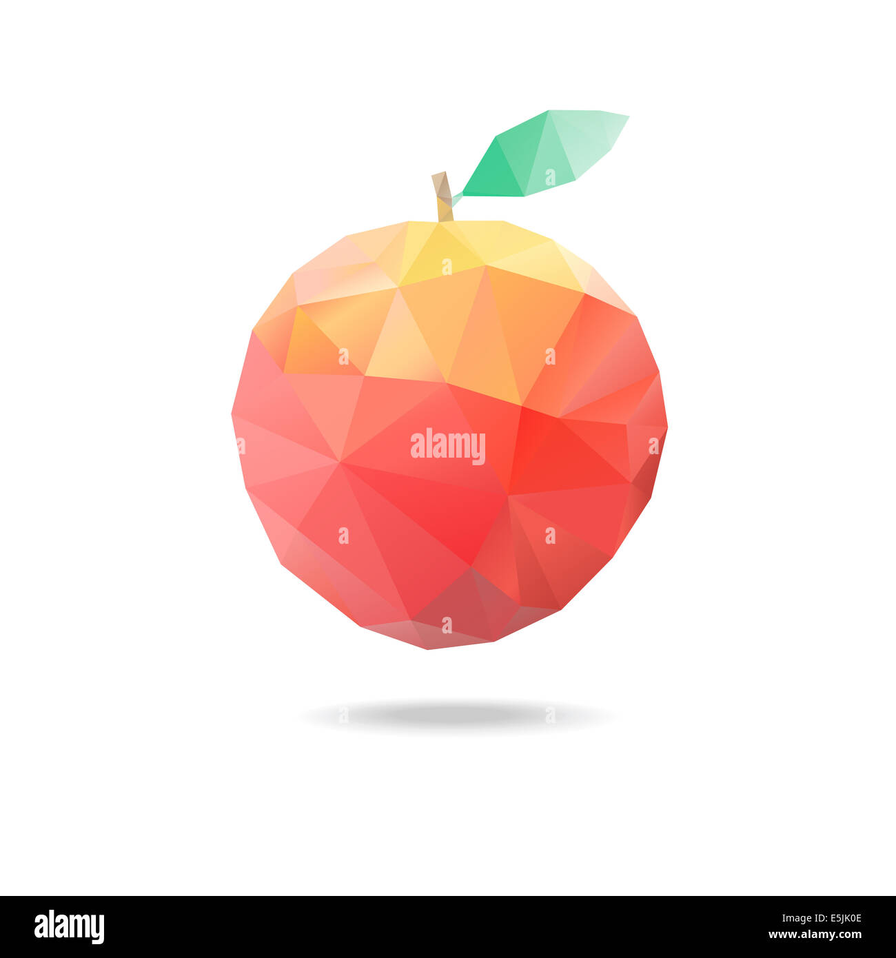 beautiful apple of triangles on a white background Stock Photo - Alamy