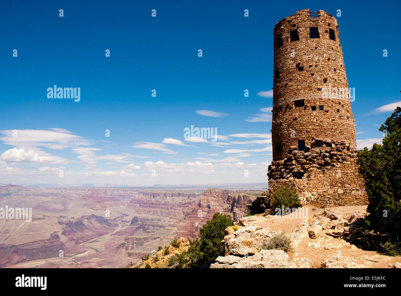 Desert View Watchtower, Grand Canyon National Park. Arizona USA Stock ...