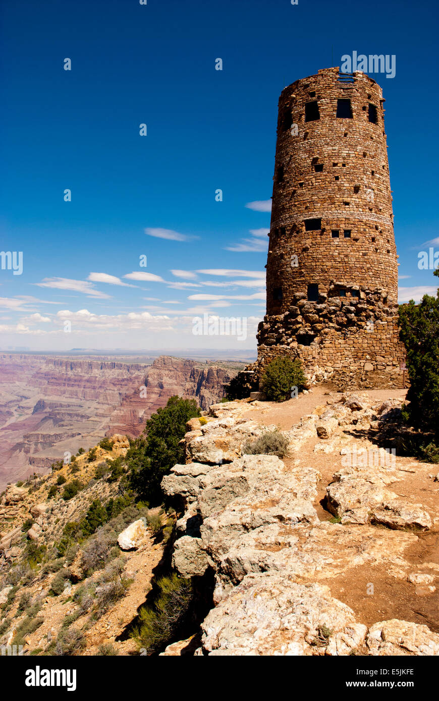 Desert View Watchtower, Grand Canyon National Park. Arizona USA Stock ...