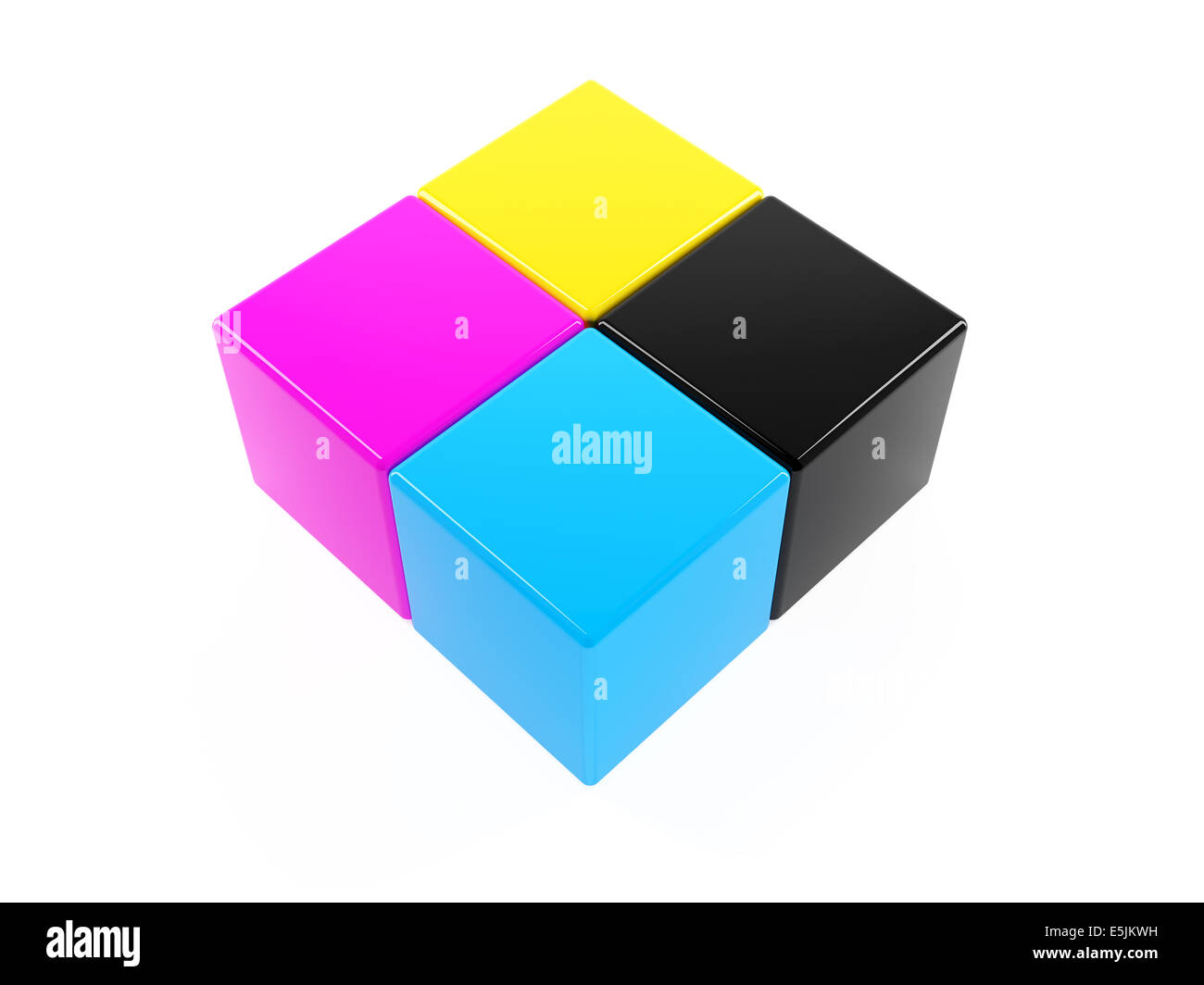 3d render of cubes in the printing colours of cmyk Stock Photo - Alamy