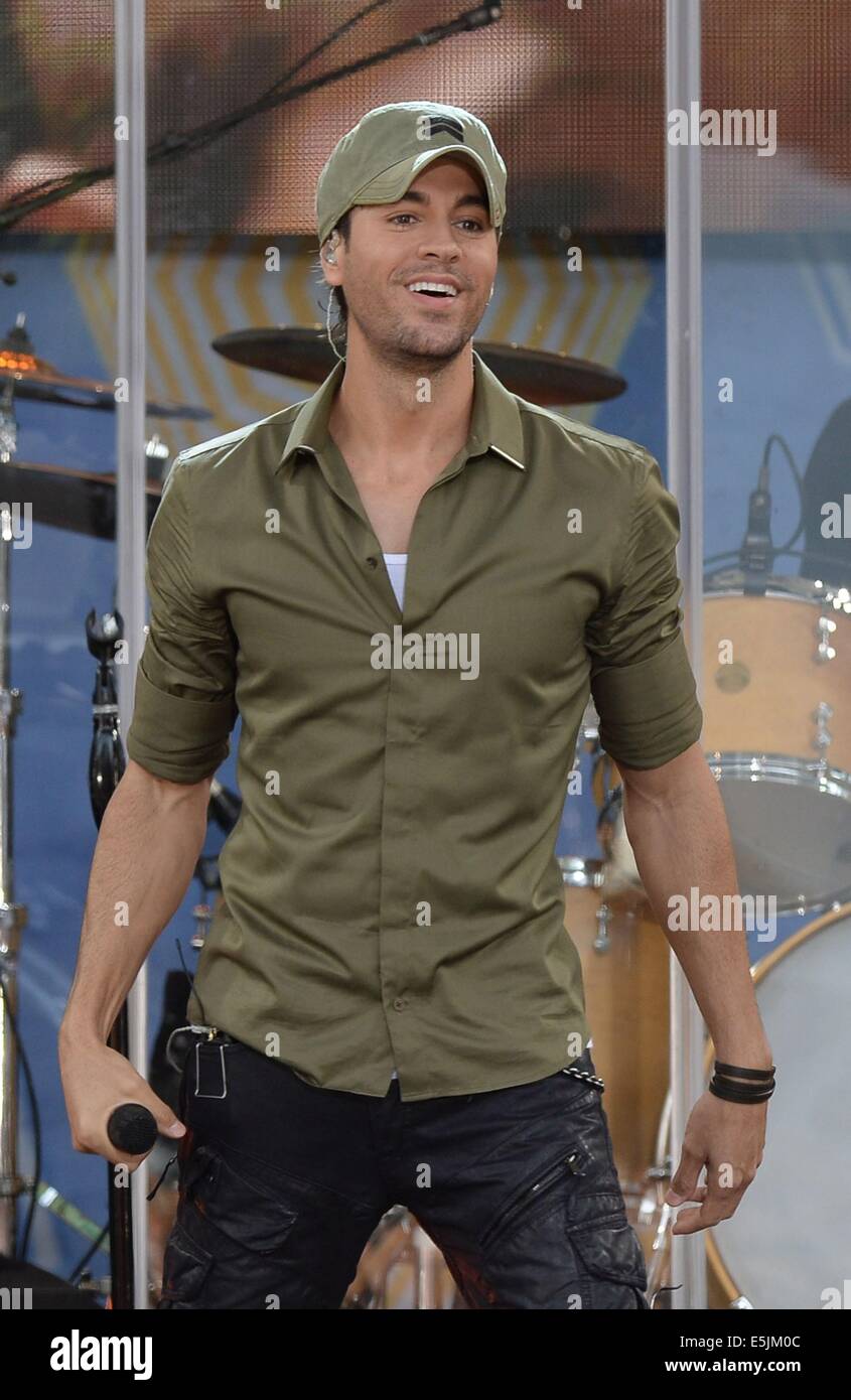 New York, NY, USA. 1st Aug, 2014. Enrique Iglesias on stage for Good ...