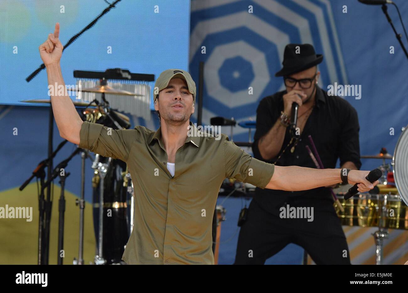 New York, NY, USA. 1st Aug, 2014. Enrique Iglesias on stage for Good ...
