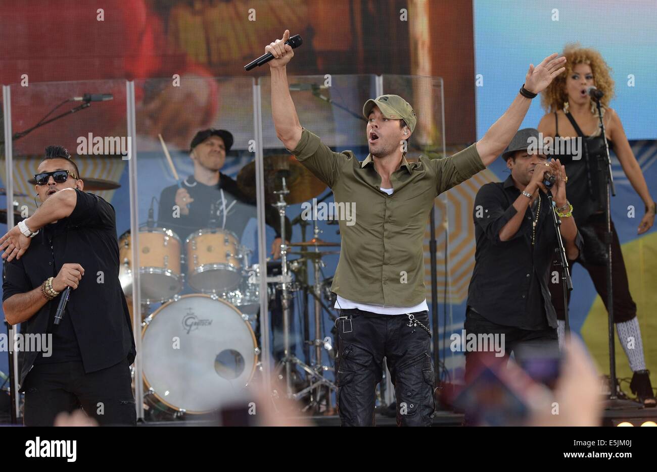 New York, NY, USA. 1st Aug, 2014. Enrique Iglesias on stage for Good ...