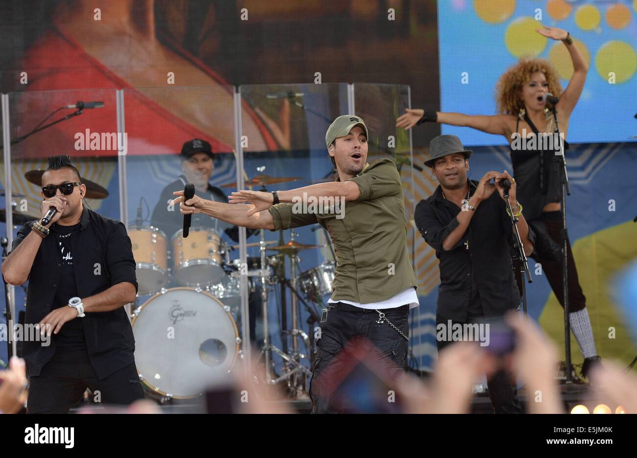 New York, NY, USA. 1st Aug, 2014. Enrique Iglesias on stage for Good ...