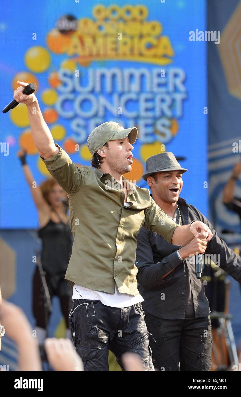 New York, NY, USA. 1st Aug, 2014. Enrique Iglesias on stage for Good ...