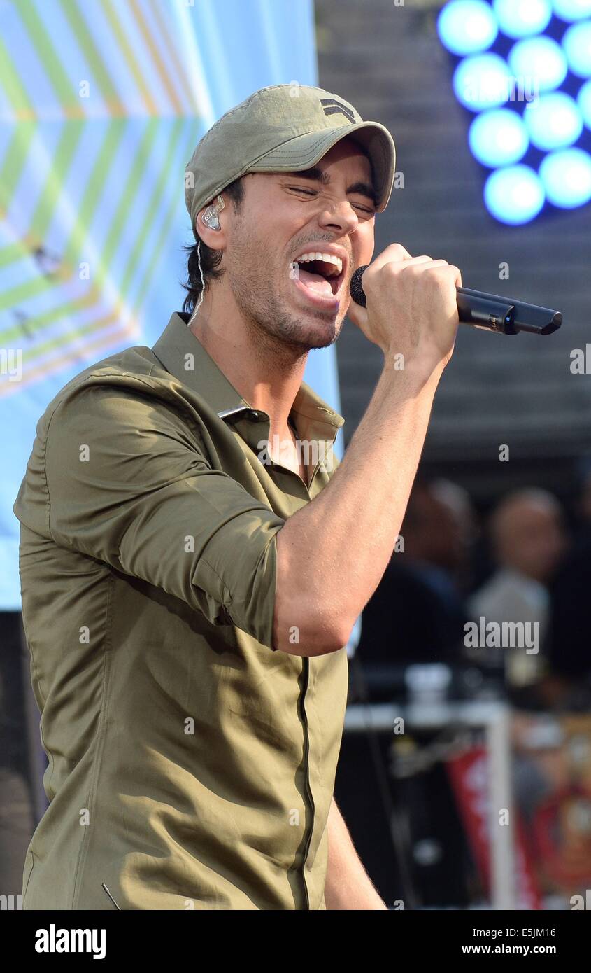 New York, NY, USA. 1st Aug, 2014. Enrique Iglesias on stage for Good ...