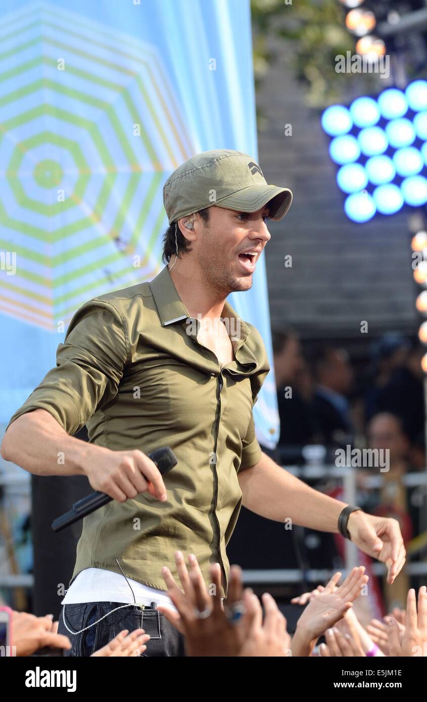 New York, NY, USA. 1st Aug, 2014. Enrique Iglesias on stage for Good ...