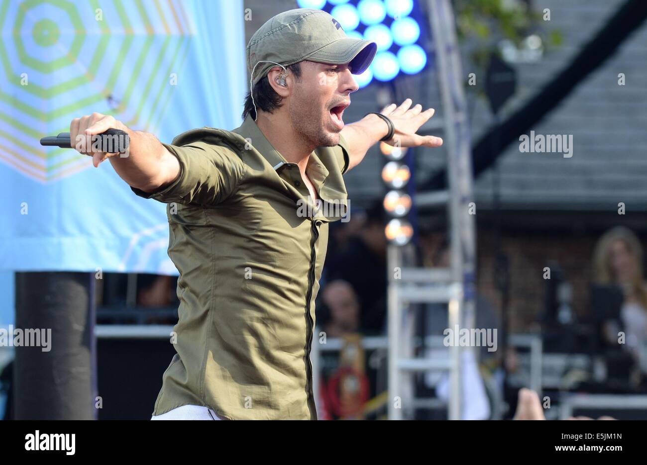 New York, NY, USA. 1st Aug, 2014. Enrique Iglesias on stage for Good ...