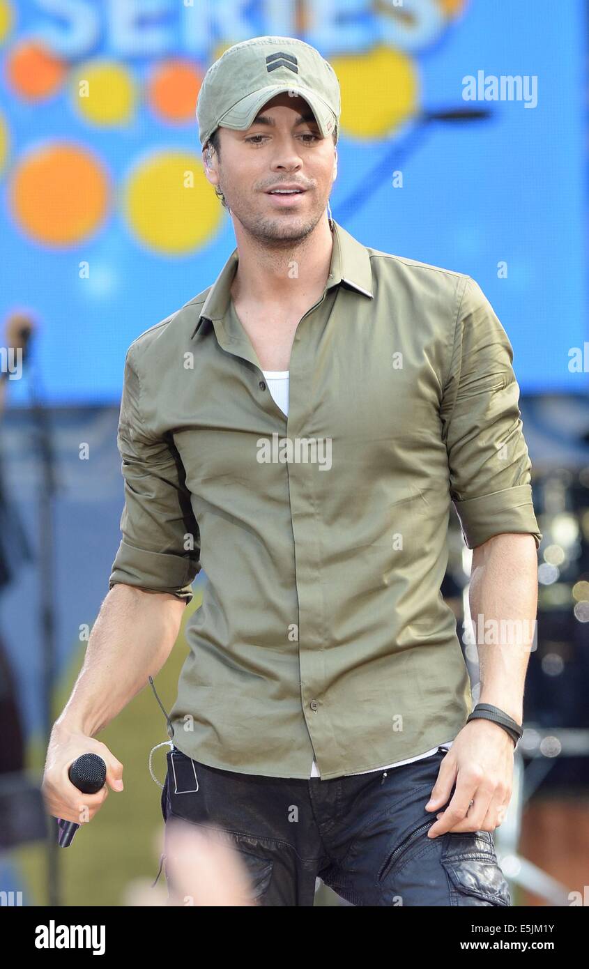 New York, NY, USA. 1st Aug, 2014. Enrique Iglesias on stage for Good ...