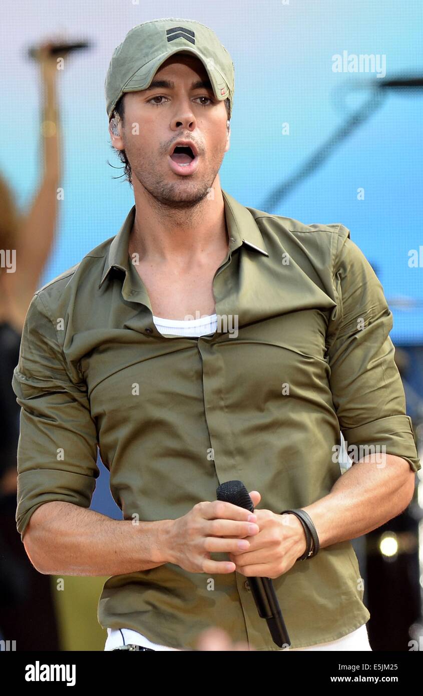 New York, NY, USA. 1st Aug, 2014. Enrique Iglesias on stage for Good ...